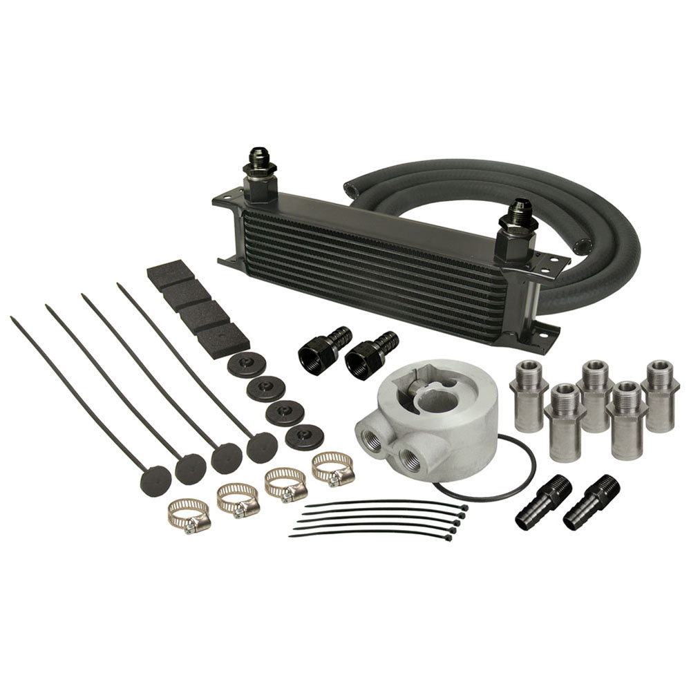 Derale Engine Oil Cooler Kit 15602; Series 10000 13.000 in. 10 Row ...