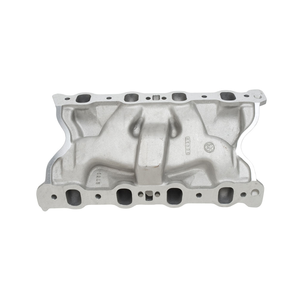 Edelbrock Intake Manifold 2750; Performer Dual Plane Idle to 5500 Satin ...