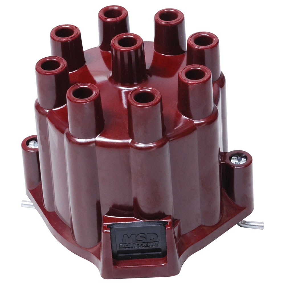 MSD Distributor Cap 8437; Maroon Female, Socket for GM V8 ...