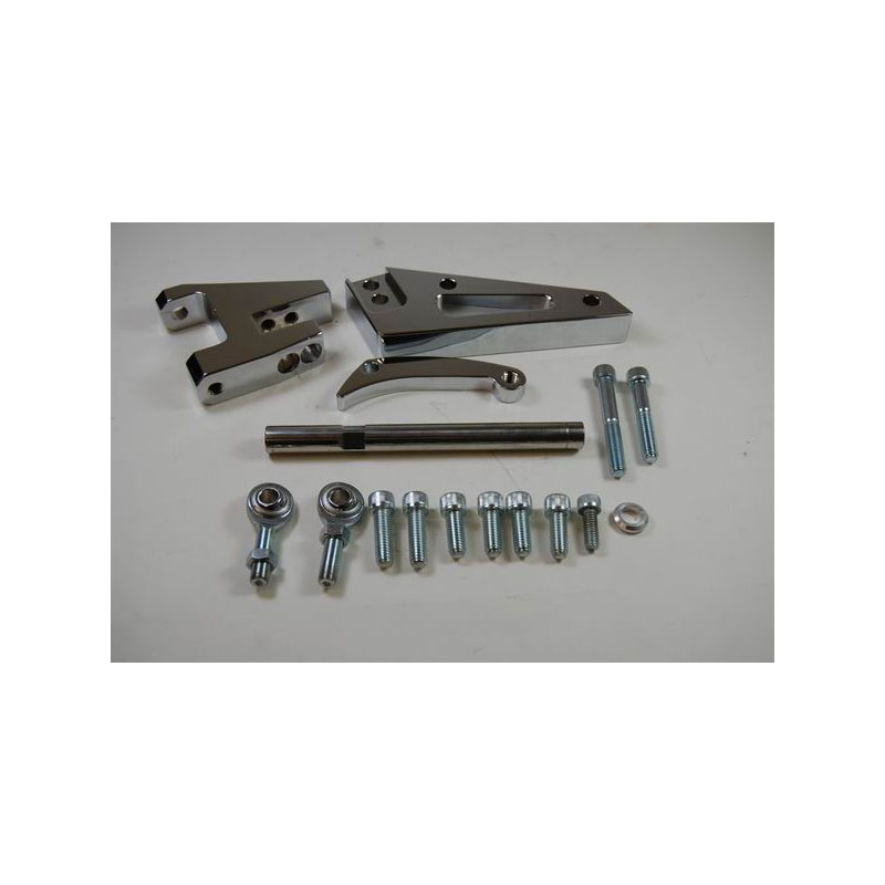 RPC Alternator Bracket R6405; Short Chrome Outward for Chevy 262 to 400 ...