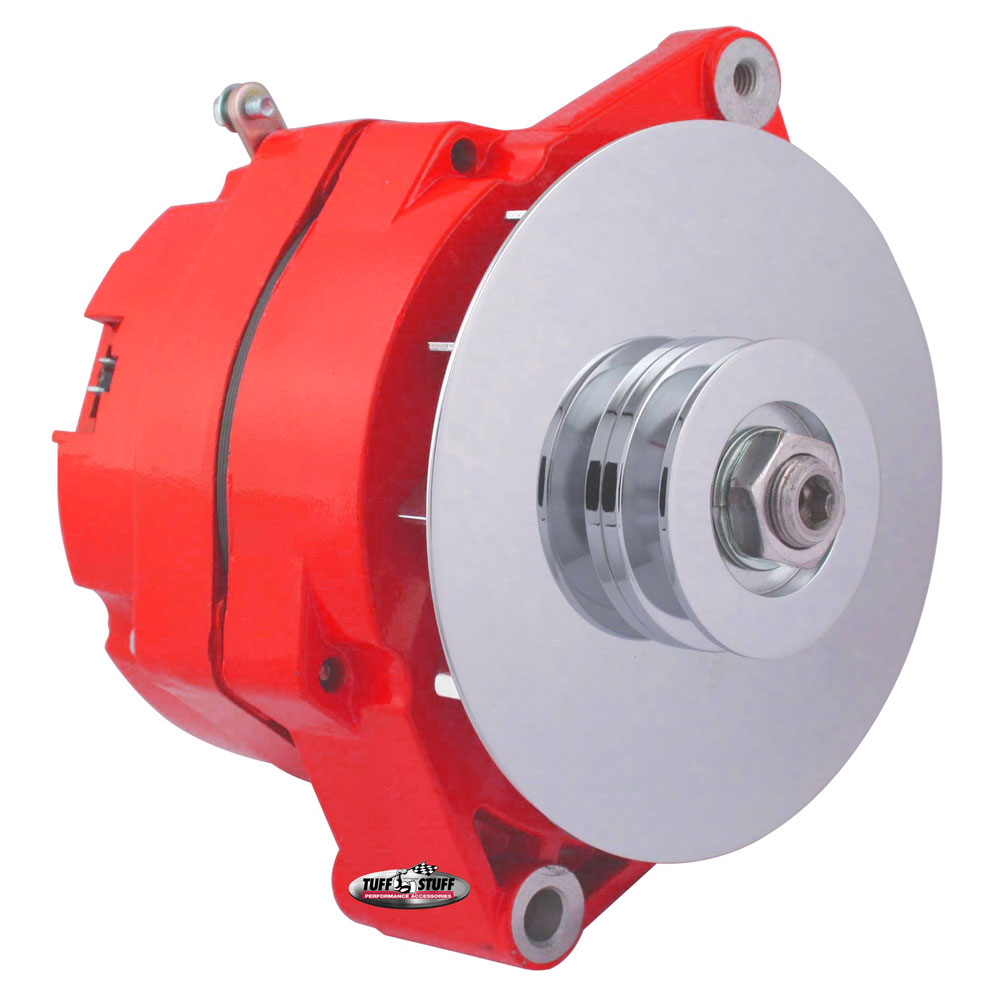 Tuff Stuff Alternator 7102NFRED; 10DN 80 Amp Red Powdercoat 10SI ...